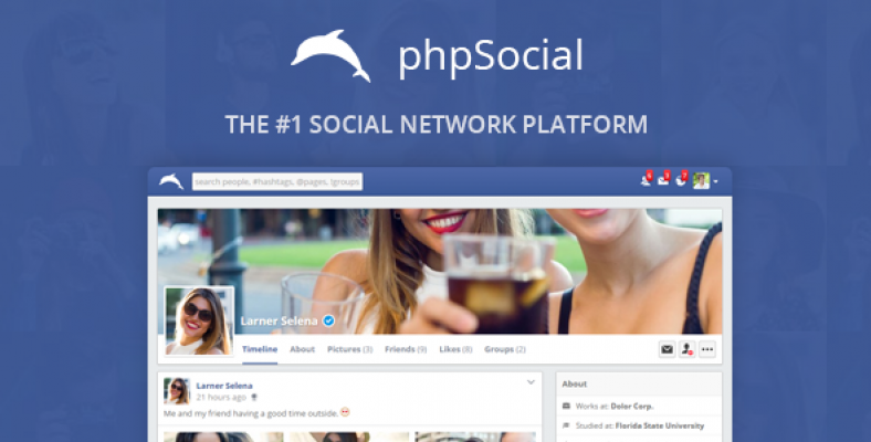 PhpSocial - Plataforma de Rede Social - Aparência do Facebook - Mercado D